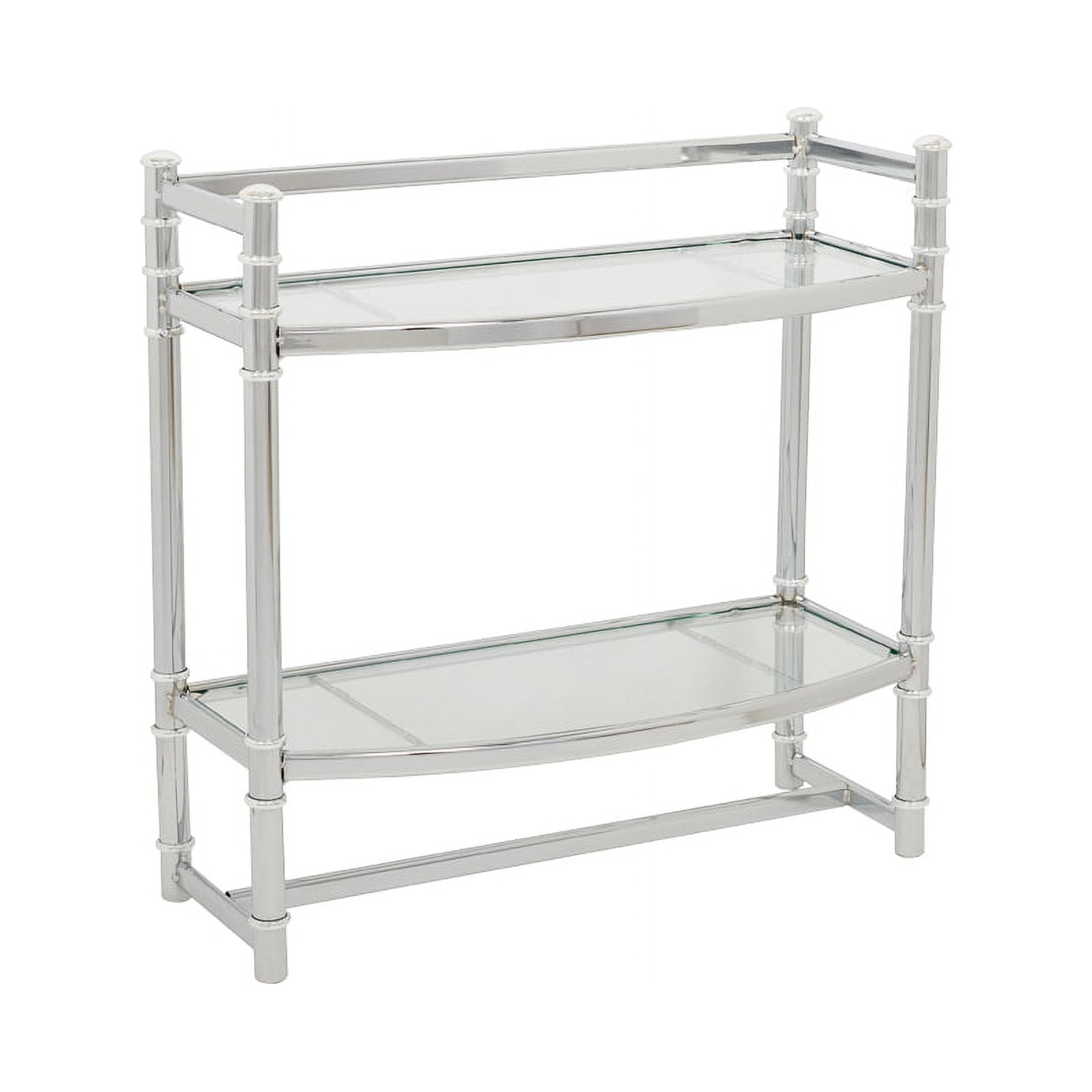 Zenna Home Wall Shelf, in Chrome, with Tempered Glass Shelves - Walmart.com