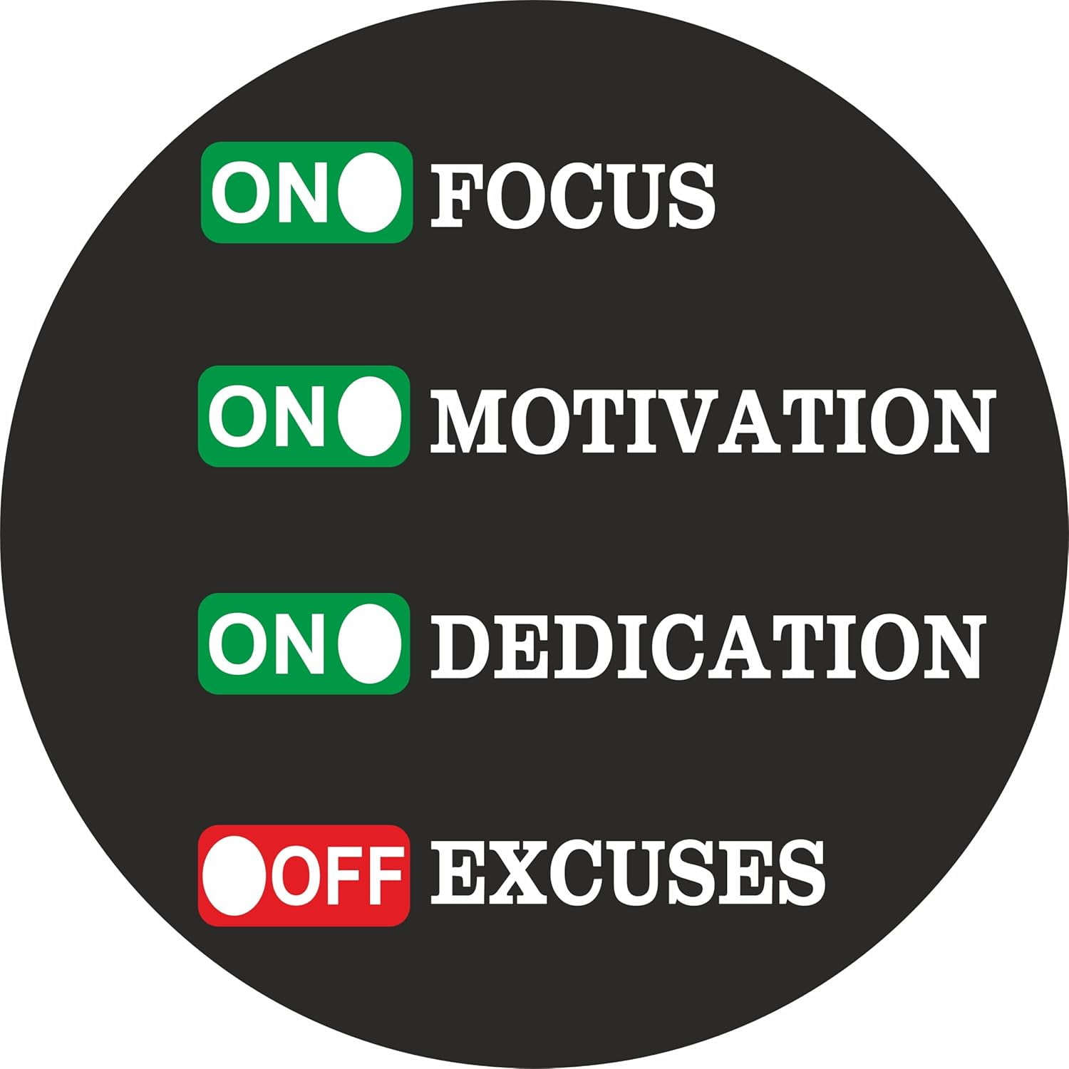 Zenomia Office Motivational Quotes Poster Sticker Wall Glass Decor for ...