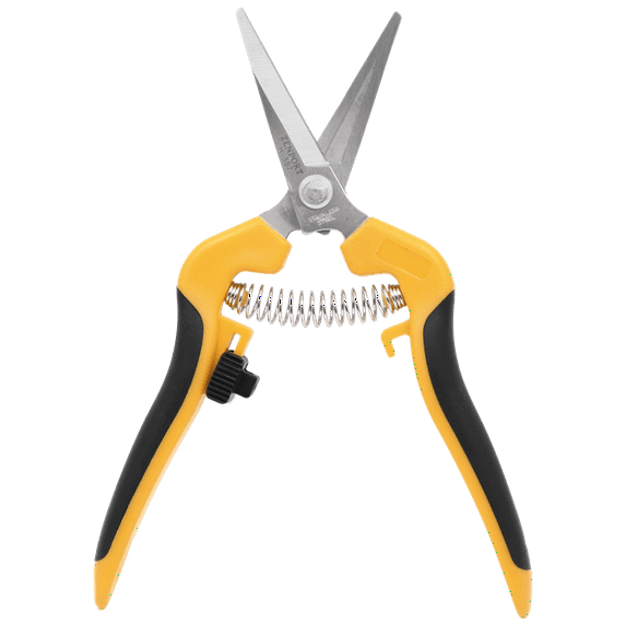 Zenport H357 Comfi-Grip Harvest Shear, Curved Blade, 2 Inch Stainless Steel Blades, Black/Yellow ...