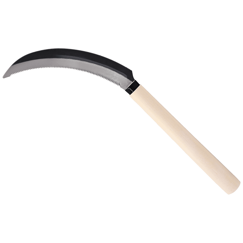 Zenport K205 Harvest Knife Weeding Sickle with Wood Handle, Steel Blade ...