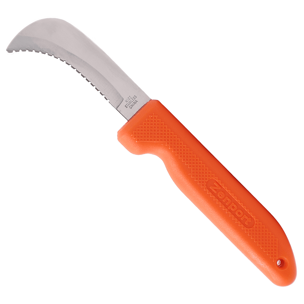 Zenport K102 Harvest Utility Knife - Curved, Serrated, 3 Inch Stainless ...