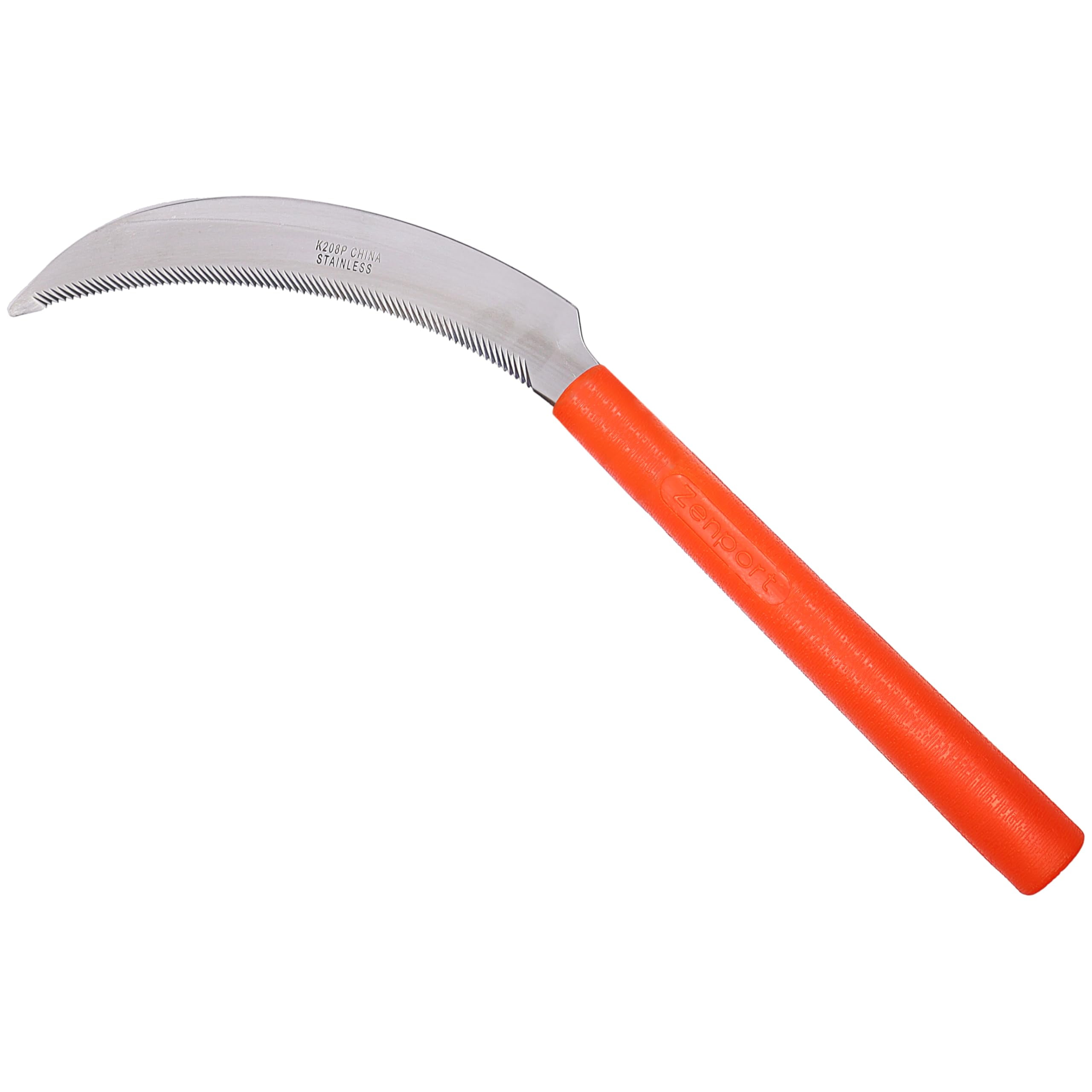 Zenport K208P Harvest Sickle with Plastic Handle, Light Serration, 6.5 ...