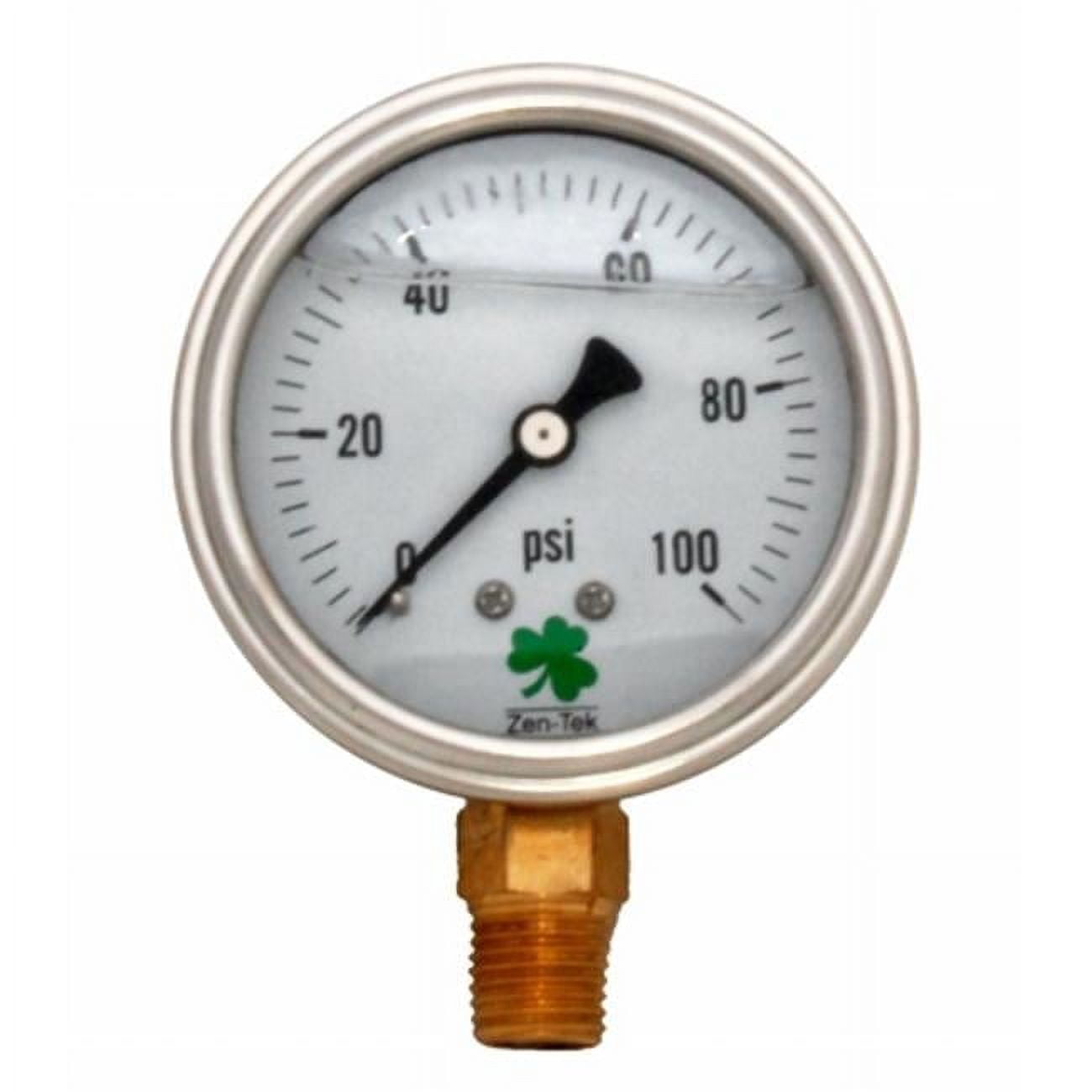 Zenport LPG100-10PK Liquid Filled Pressure Gauge 0-100 Psi- Box of 10 ...