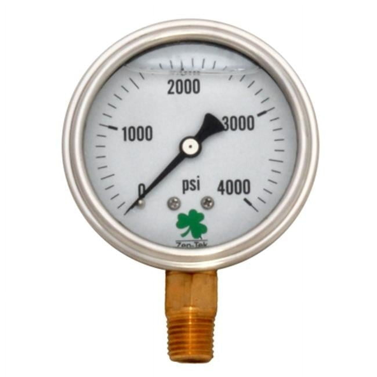 Zenport LPG4000-10PK Liquid Filled Pressure Gauge 0-4000 Psi- Box of 10 ...