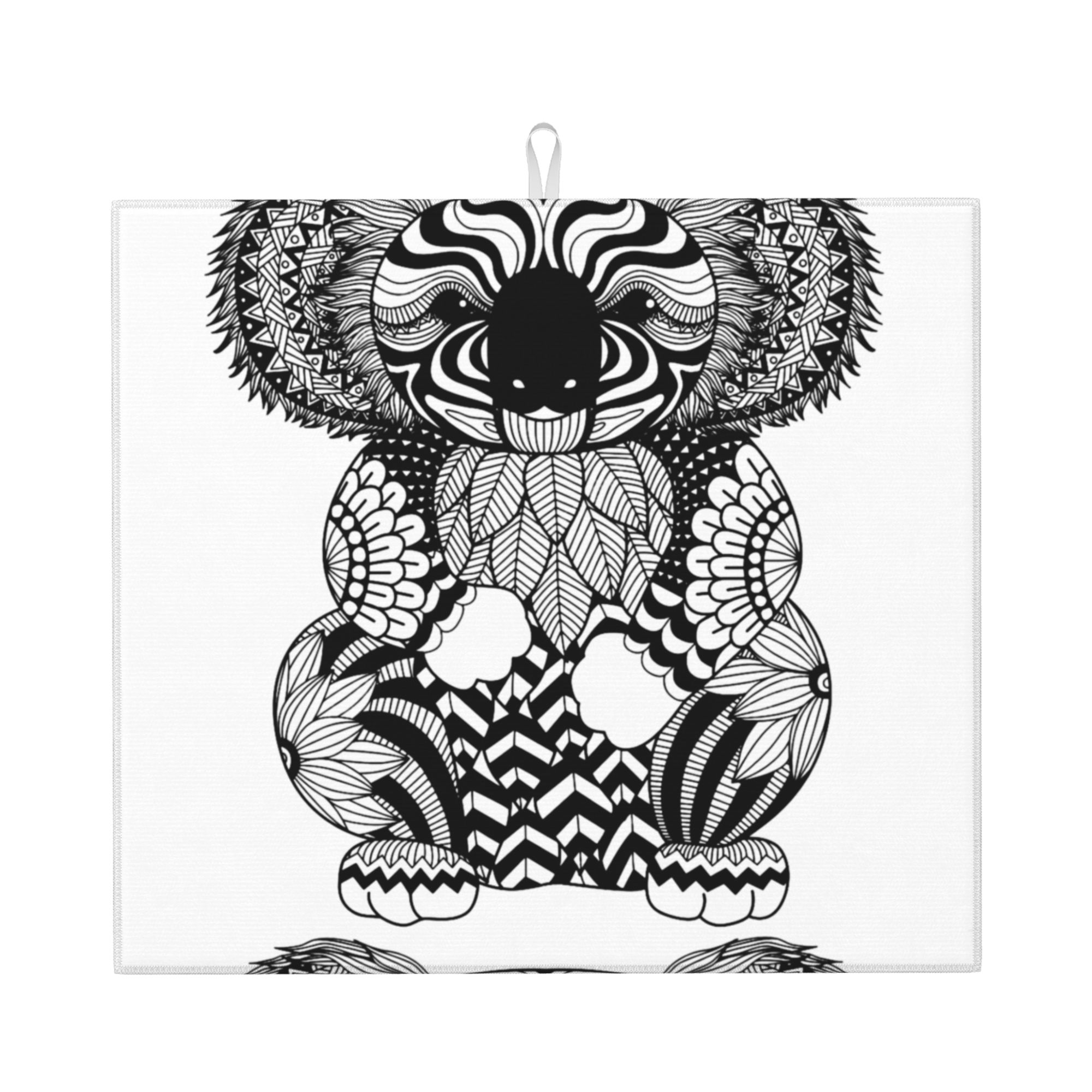 Zentangle Koala Colg-drawing zentangle Koala Colg Microfiber Kitchen ...