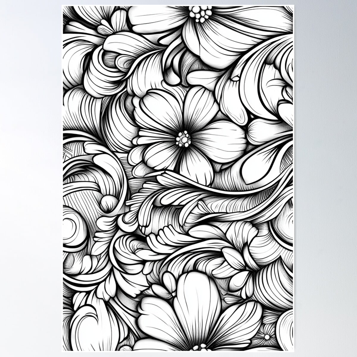 Zentangle Spring: Floral Patterns With Early Bloomers (10/100) Poster ...