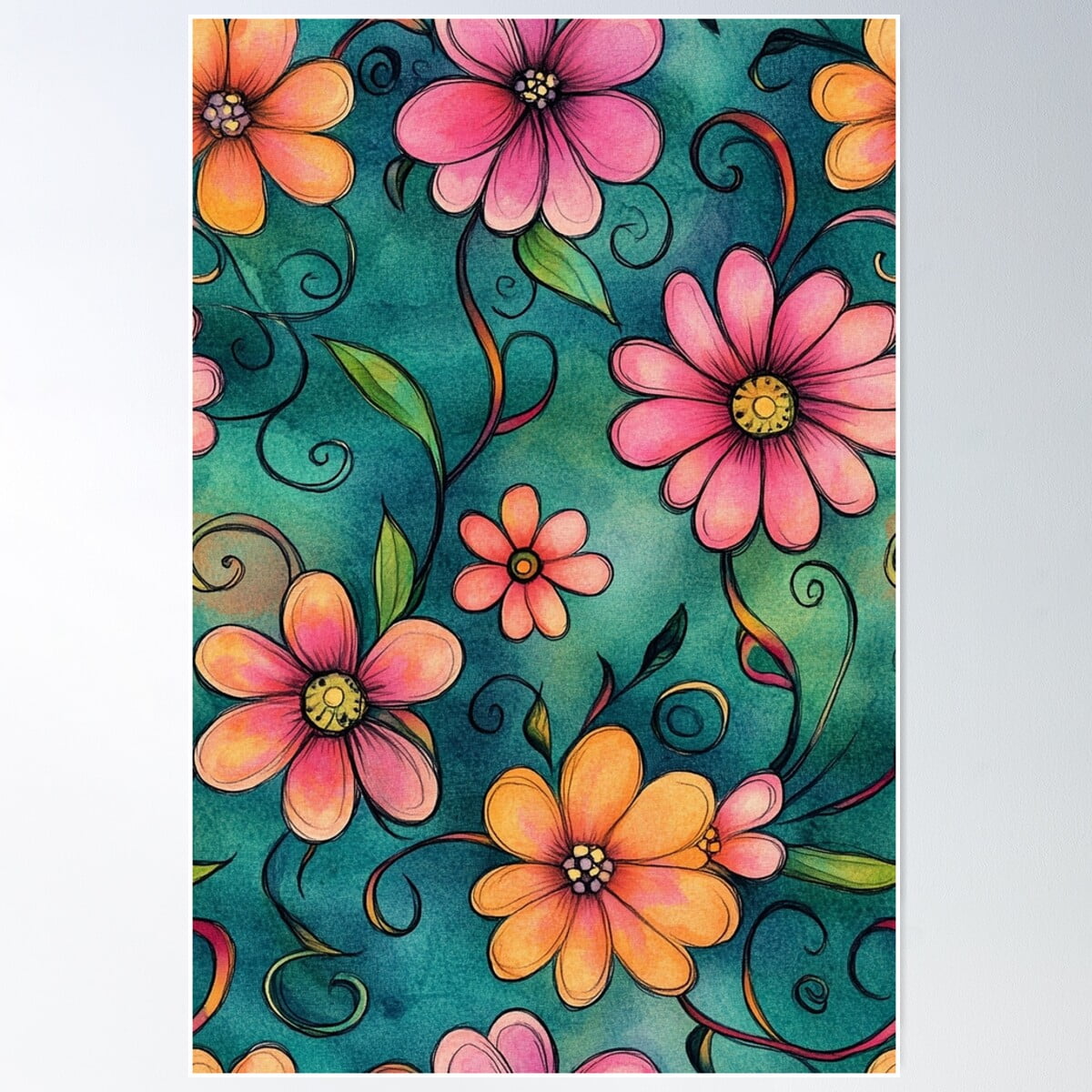 Zentangle Spring: Floral Patterns With Early Bloomers (21/100) Poster ...