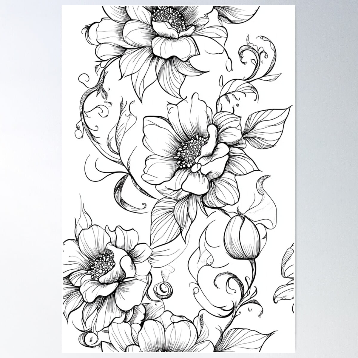 Zentangle Spring: Floral Patterns With Early Bloomers (7/100) Poster ...