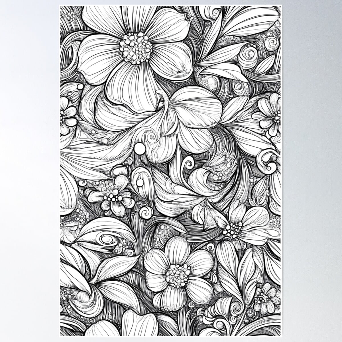 Zentangle Spring: Floral Patterns With Early Bloomers (9/100) Poster ...