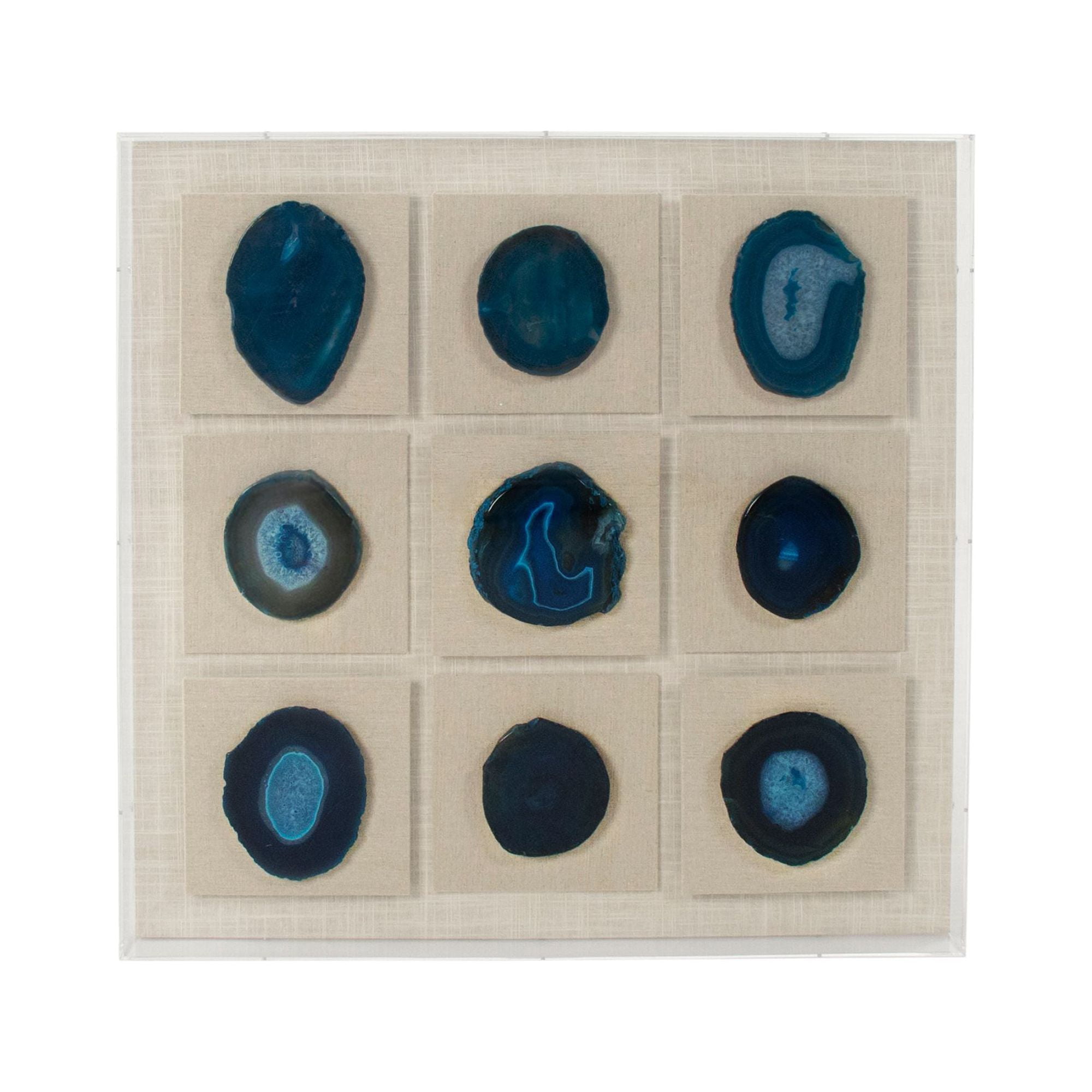 Zentique Blue Geode in Shadow Box Square Wall Art 23.5" x 23.5 ...