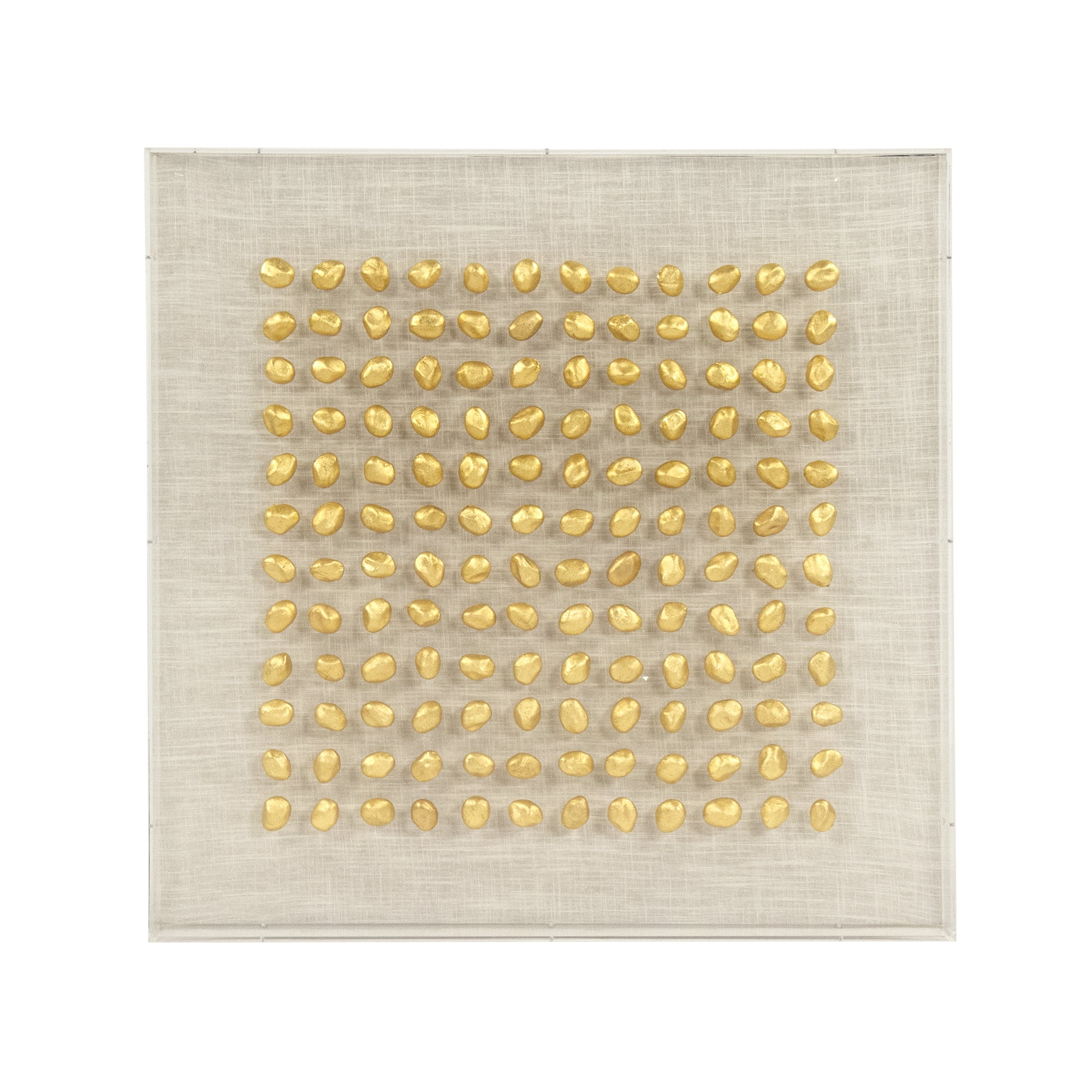Zentique Gold Pebbles Square Framed Wall Art 31.5" x 31.5" - Walmart.com