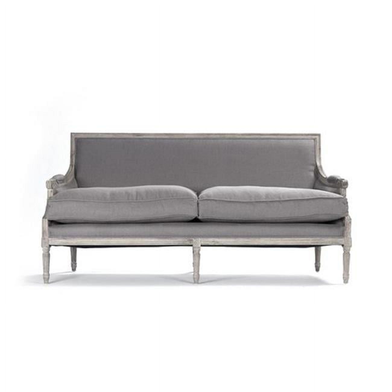 Zentique Louis Grey Linen Sofa - Grey Linen - 70 x 34.75 x 27 in. - Walmart.com