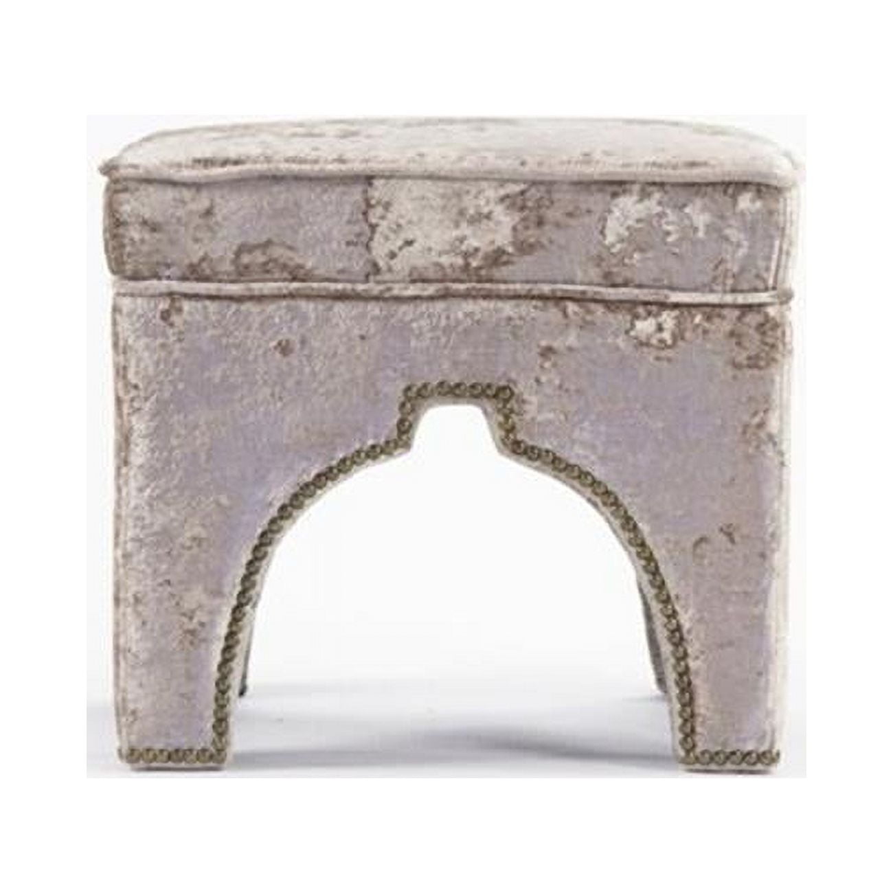 Zentique Marnix Cubic Stool- Crushed Champagne Velvet - 19.5 x 17.5 x 19.5 in. - Walmart.com