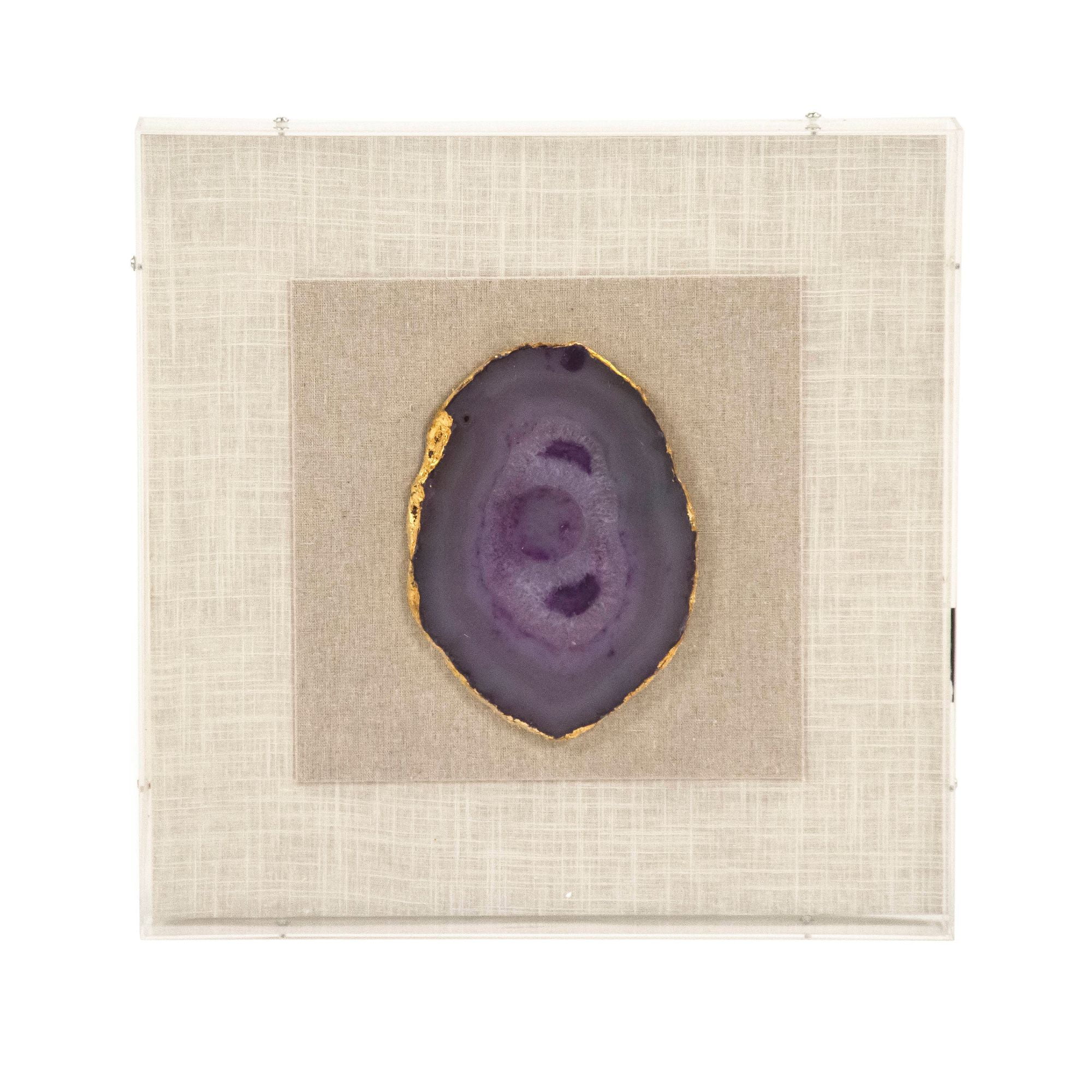 Zentique Purple Geode in Shadow Box Framed Wall Art Decor 16" x 16 ...
