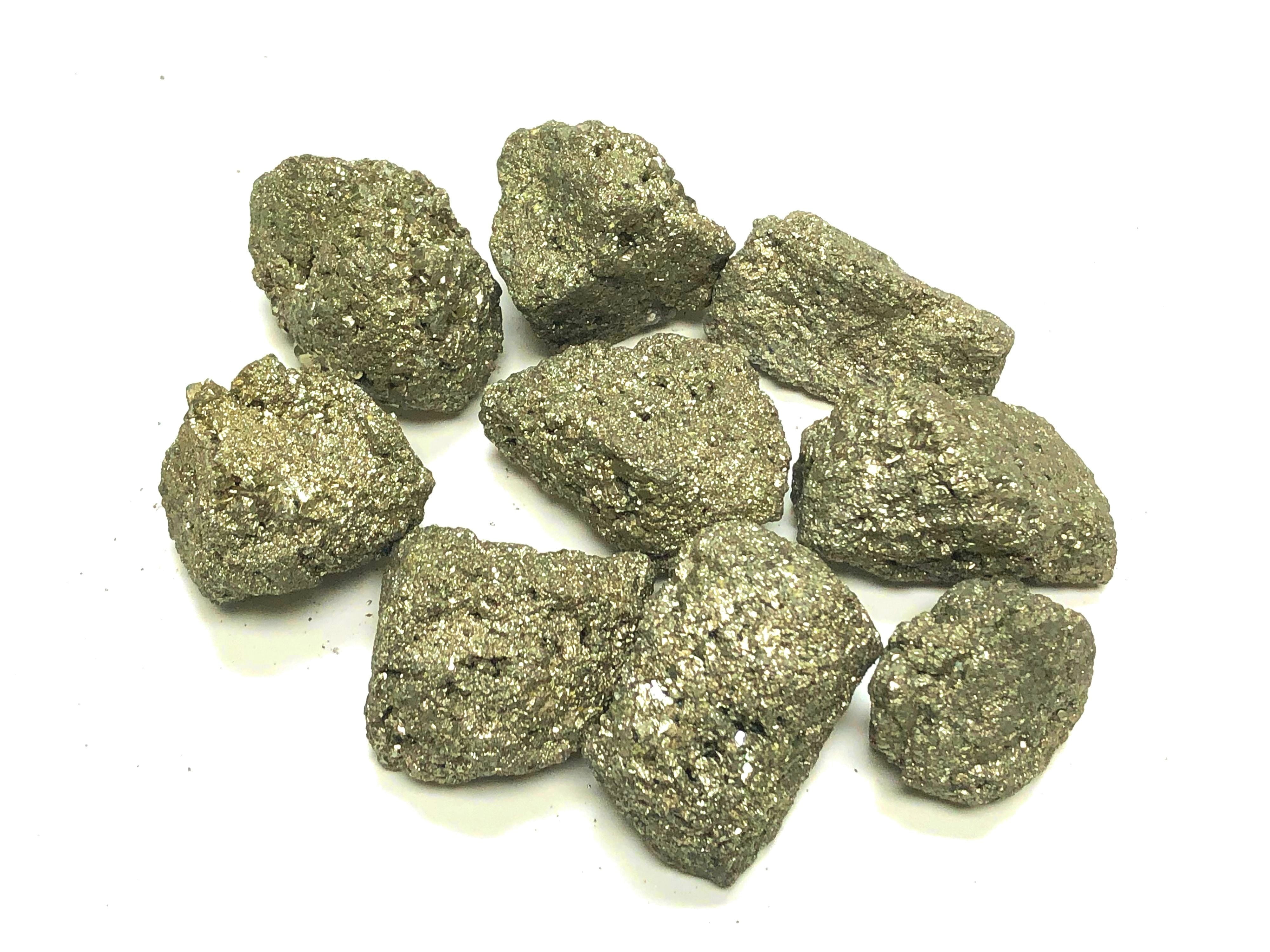Zentron Crystal Collection 1/2 Pound Natural Rough Pyrite 2" Fools Gold ...