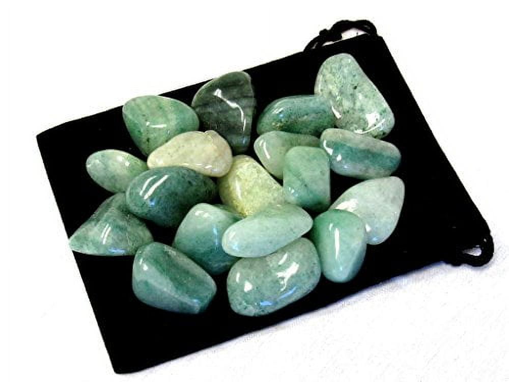 Zentron Crystal Collection 1/2 Pound Tumbled Green Aventurine Stones ...
