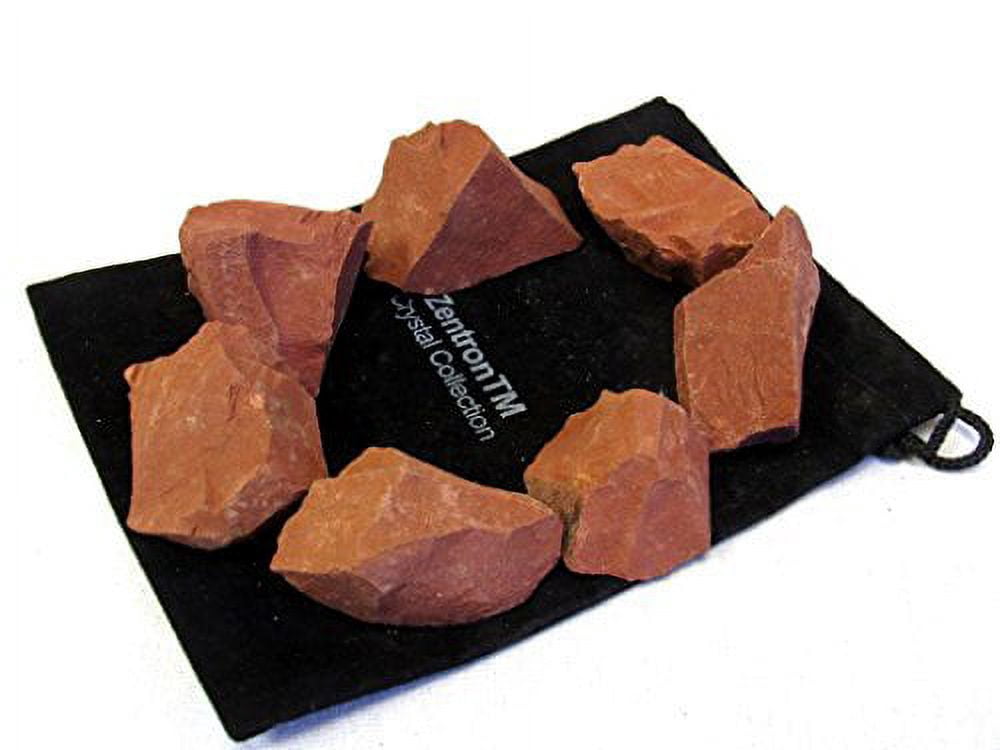 Zentron Crystal Collection: 1 Pound Natural Rough Red Jasper Stones ...