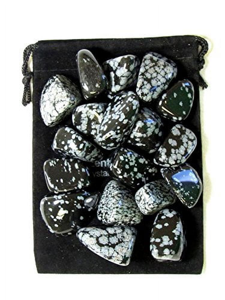 Zentron Crystal Collection: 1 Pound Tumbled Snowflake Obsidian ...