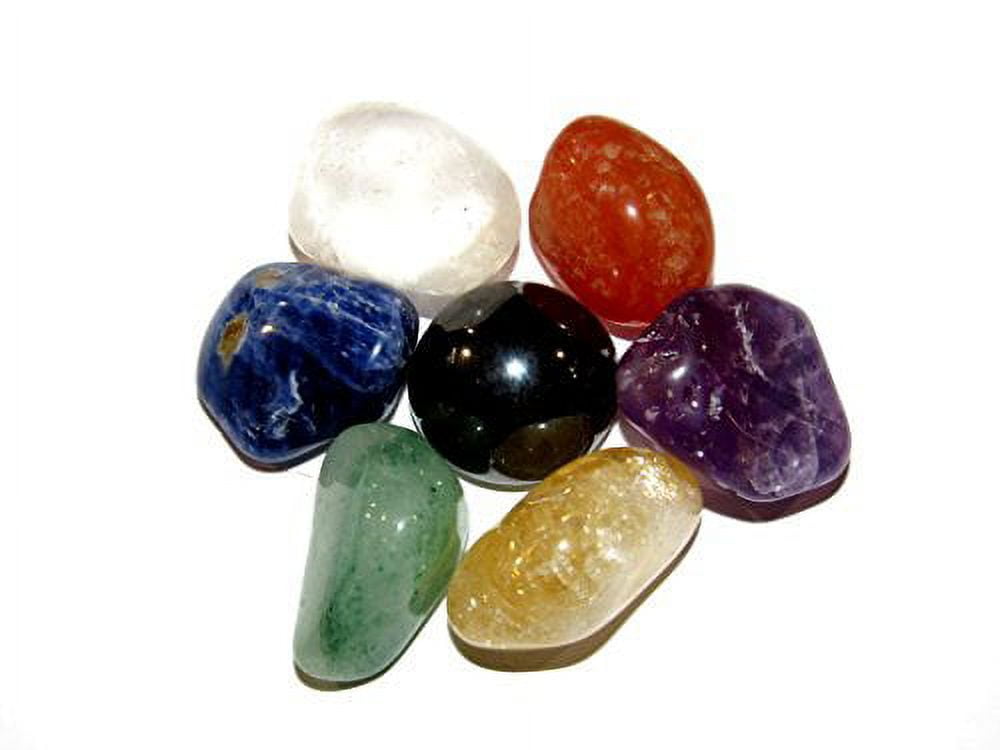 Zentron Crystal Collection: Seven Stones with Velvet Pouch (Tumbled ...