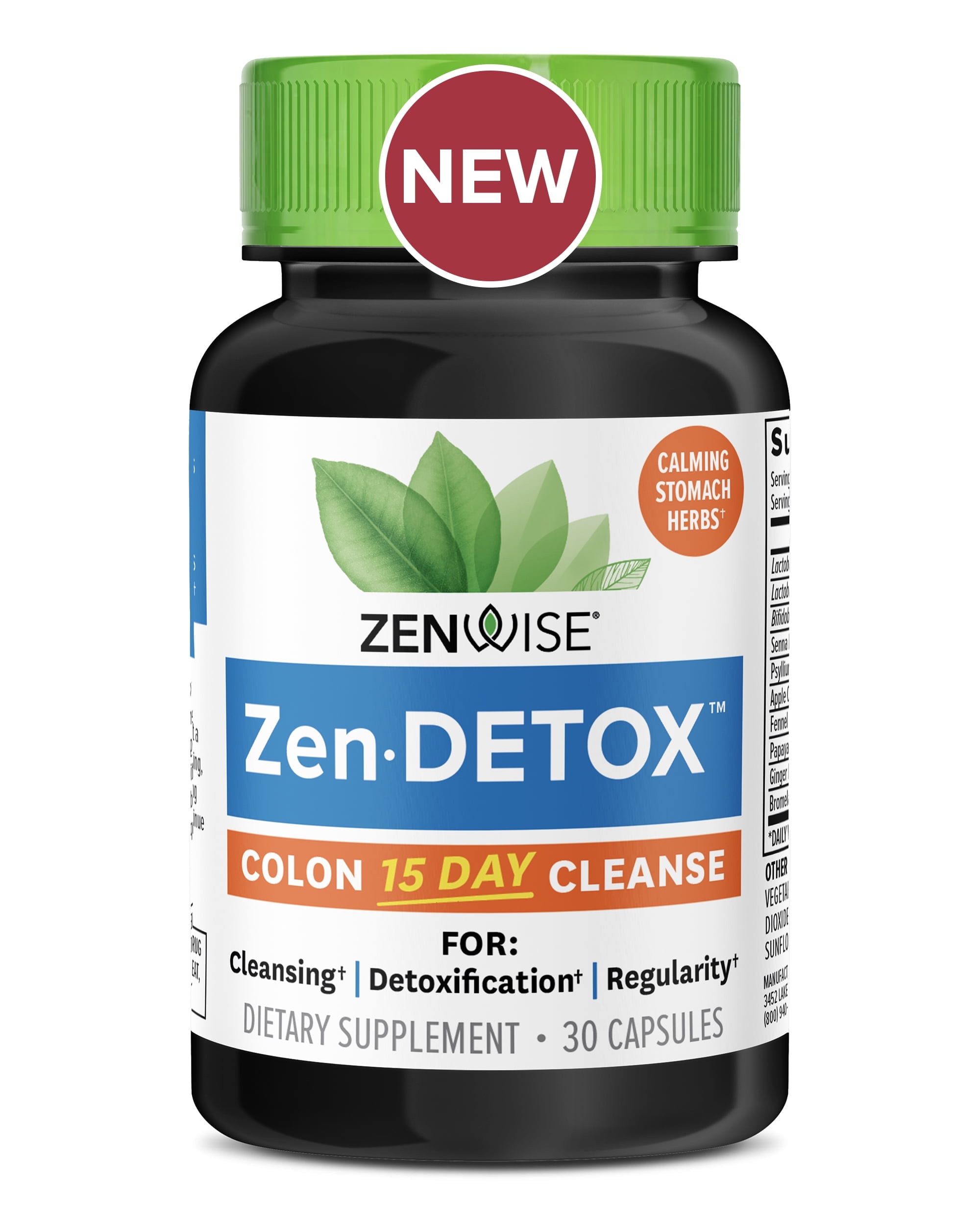 Zenwise Colon 15 Day Gut Cleanse for Women & Men | Psyllium Husk, Senna ...