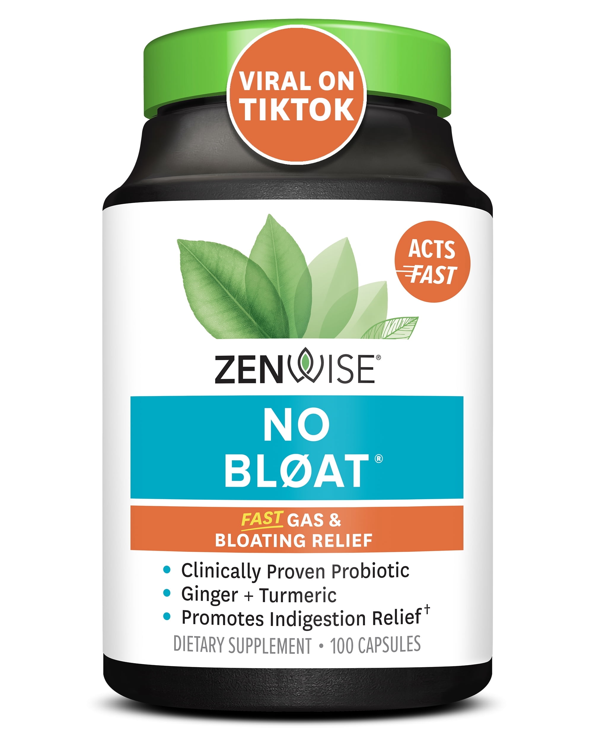 Zenwise Health NO BLØAT - Probiotics for Digestive Health with Ginger ...