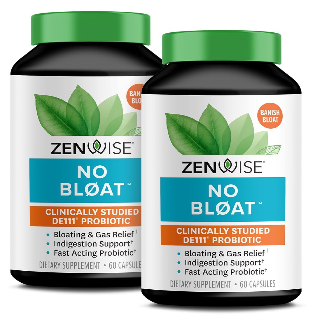 Zenwise Stomach Pills: Digestion & Gut Health, No Bloat Probiotic Enzyme Herbal Supplement, Gas ...