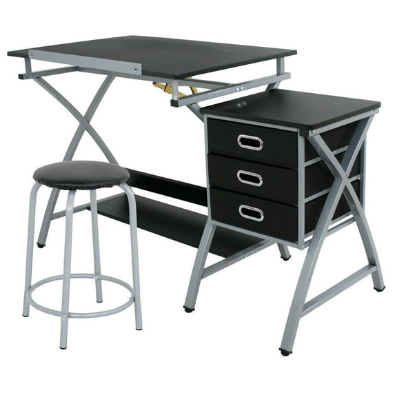Zeny Adjustable Drafting Table with Storage, Art Craft Drawing Desk ...
