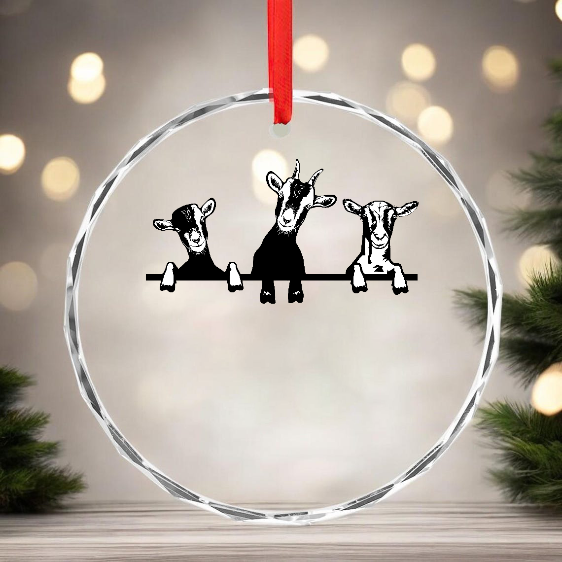 Zeny Decor Curious Goat Ornament Peeking Goat Ornament Goat Sweat Farm ...