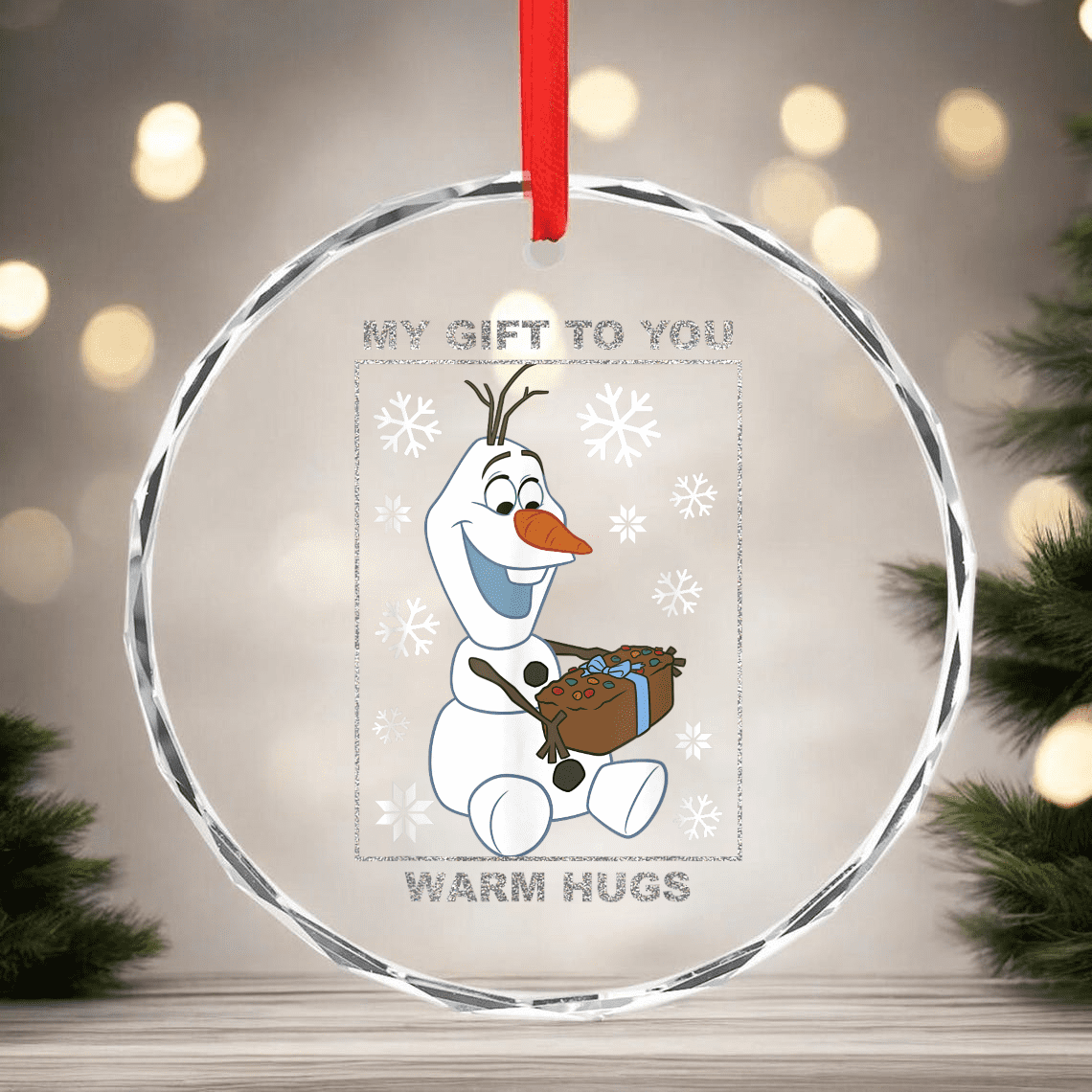 Zeny Decor Disney Frozen Chris.Tmas My Gift You Warm Hugs Olaf Logo ...