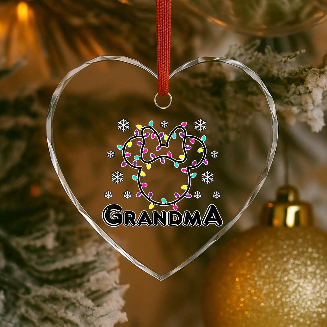 Zeny Decor Disney Minnie Chris.Tmas Grandma Ornament Anniversary Gift ...