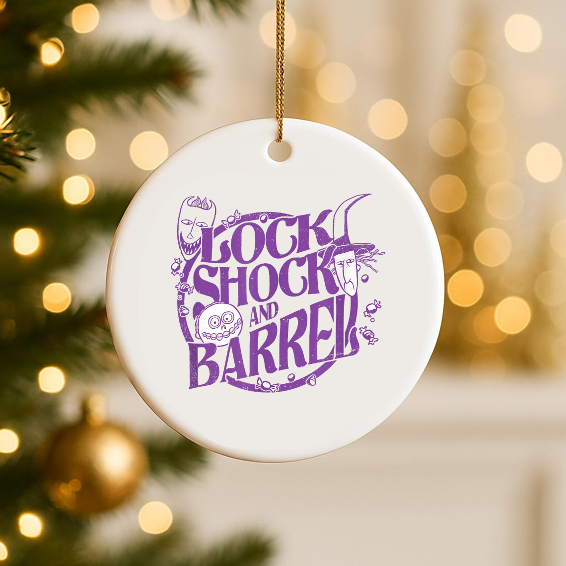 Zeny Decor Disney The Nightmare Before Chris.Tmas Lock Shock & Barrel ...