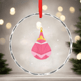 Zeny Decor Disney Princess Aurora Chris.Tmas Ornament Anniversary Gift, CIRCLE Glass Ornament ...