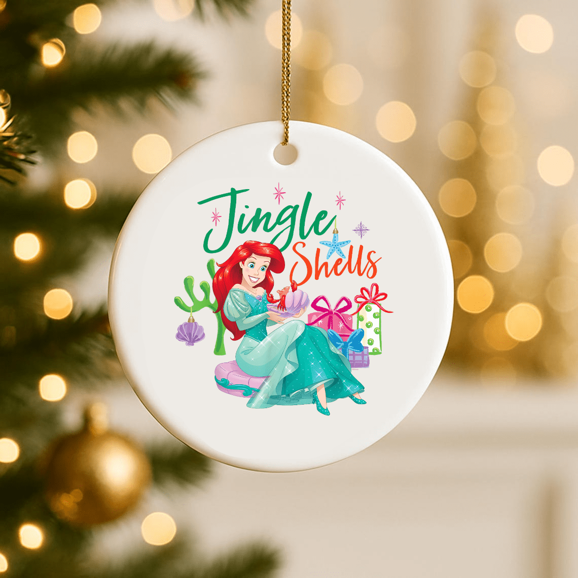 Zeny Decor Disney Princess Chris.Tmas Jingle Shells Little Mermaid ...