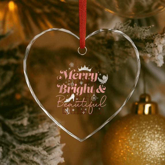 Zeny Decor Disney Princesses Chris.Tmas Merry Bright & Beautiful Ornament Anniversary Gift ...