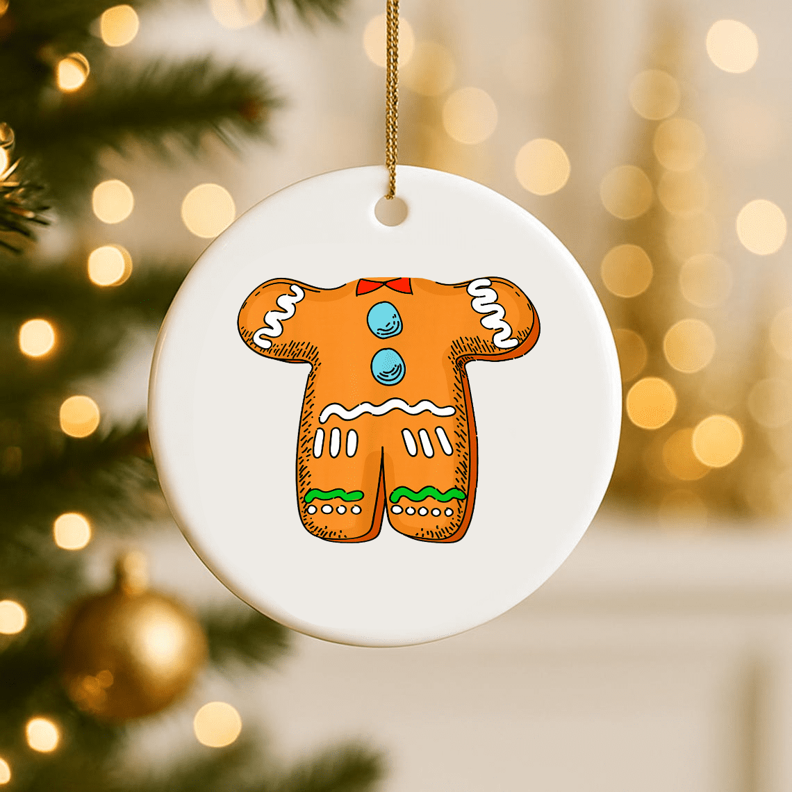 Zeny Decor Gingerbread Man Body Chris.Tmas Ornament Funny Gingerbread ...