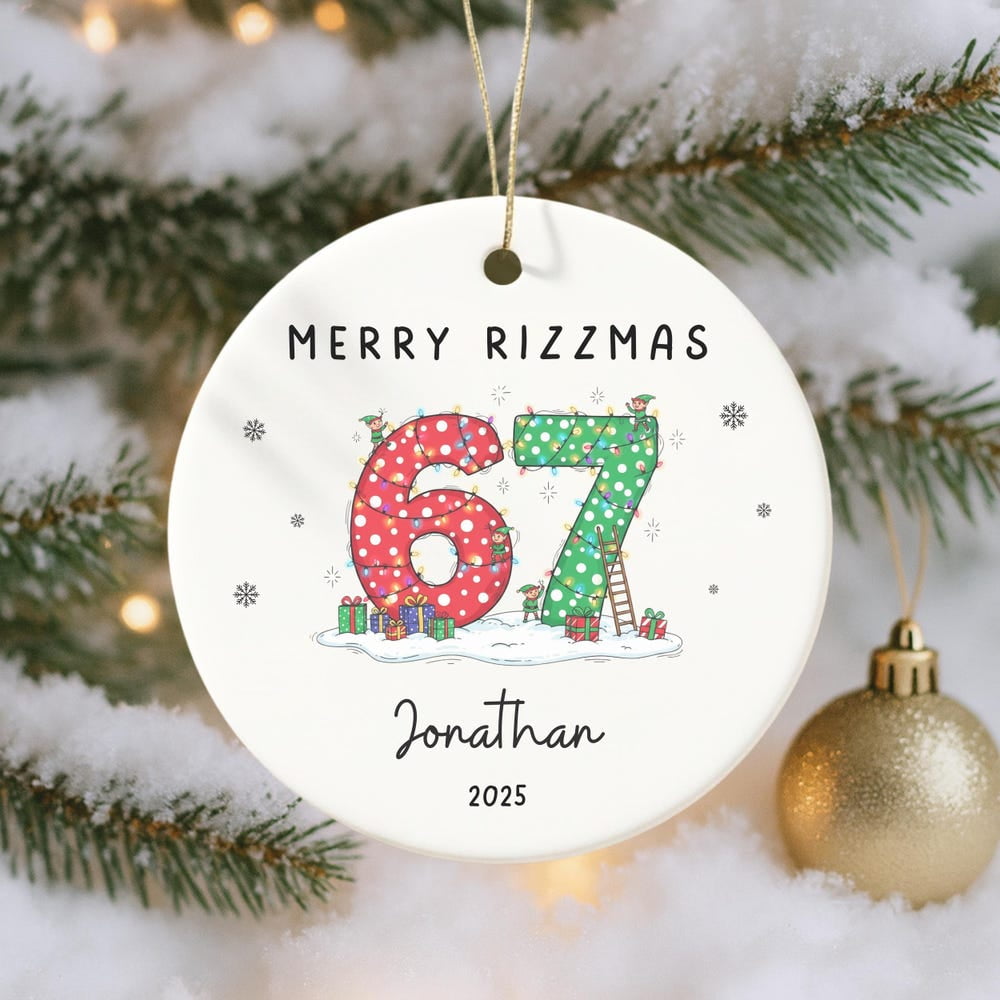 Zeny Decor Merry Rizzmas 67 Ornament 2025 6 7 Chris.tmas Ornament 67 ...