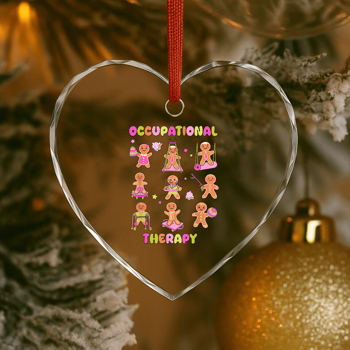 Zeny Decor Retro Occupational Therapy Funny Gingerbread Chris.Tmas Ot ...