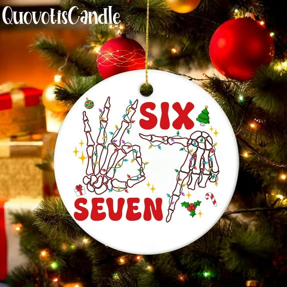 Zeny Decor Six Seven 67 2025 Brainrot Chris.tmas Ornament: Funny Gen Z Alpha Chris.tmas Gift ...