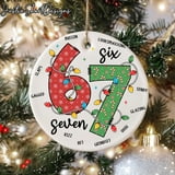 Zeny Decor Six Seven Brain Rot Chris.tmas Ornament 6 7 Ornament, san.ta Says 6-7 Ornament, Chris ...