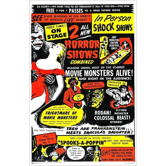 Zeny Movie Monsters Alive! Classic Movie Poster UNFRAMED PAPER POSTER ...