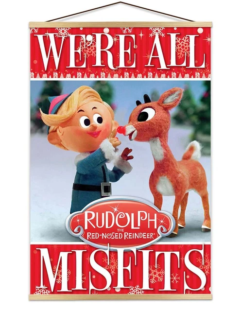 Zeny Rudolph The Red-Nosed Reindeer Poster W, Natural Wood Poster ...