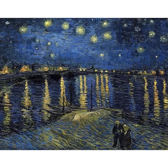 Zeny Starlight Over The Rhone By Vincent Van Gogh Poster UNFRAMED PAPER ...