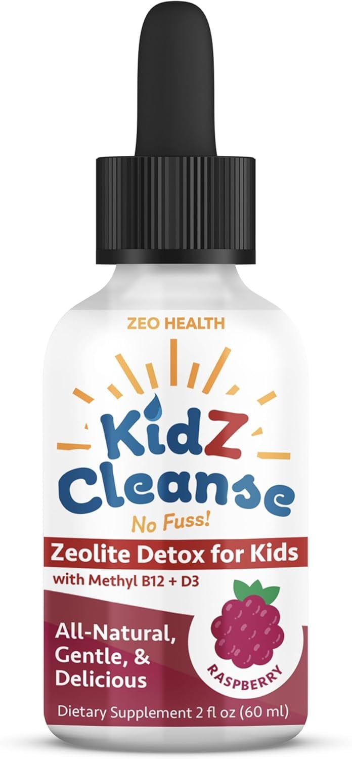 Zeo Health Kidz Cleanse Zeolite Detox for Kids Liquid Drops w/ Methyl B12 and Vitamin D3 ...