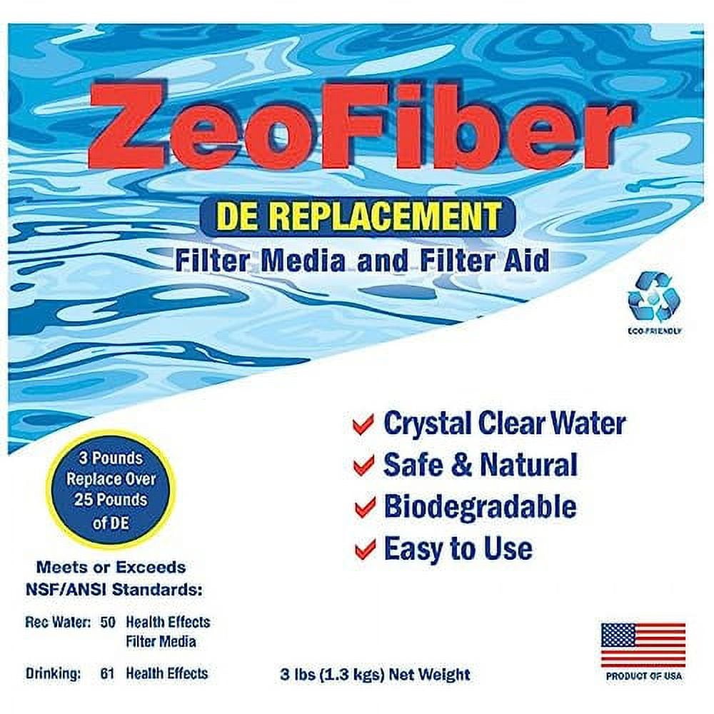 ZeoFiber 3 lb. DE Filter Replacement | Swimming Pool Green Filtration ...