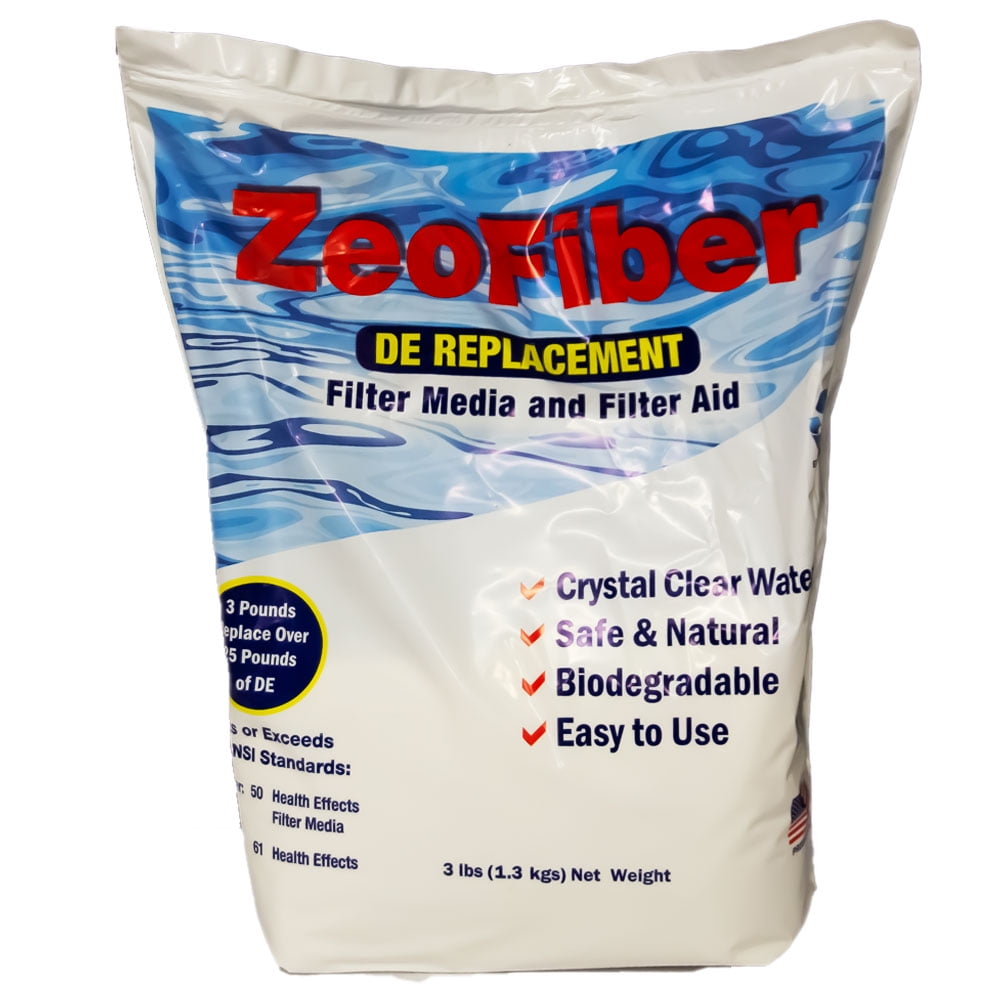 ZeoFiber DE Replacement Pool Filter Media and Aid- 3 lbs. Bag (8 Pack ...