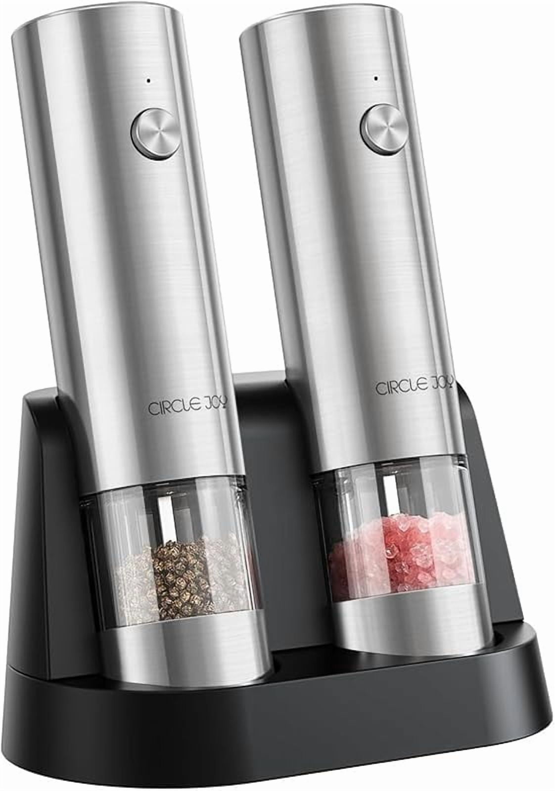 Zeokiar Electric Rechargeable Salt and Pepper Grinder Set Top-Refill ...