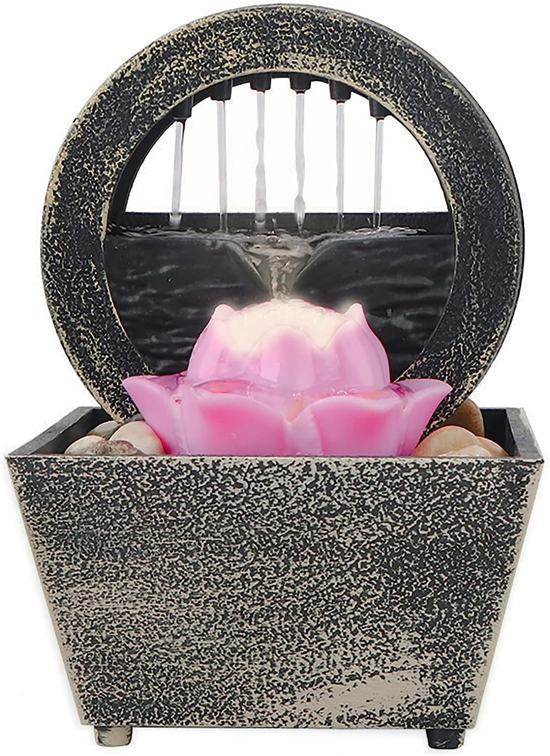 Zeokiar Indoor Small Tabletop Water Fountain, Feng Shui Zen Meditation ...