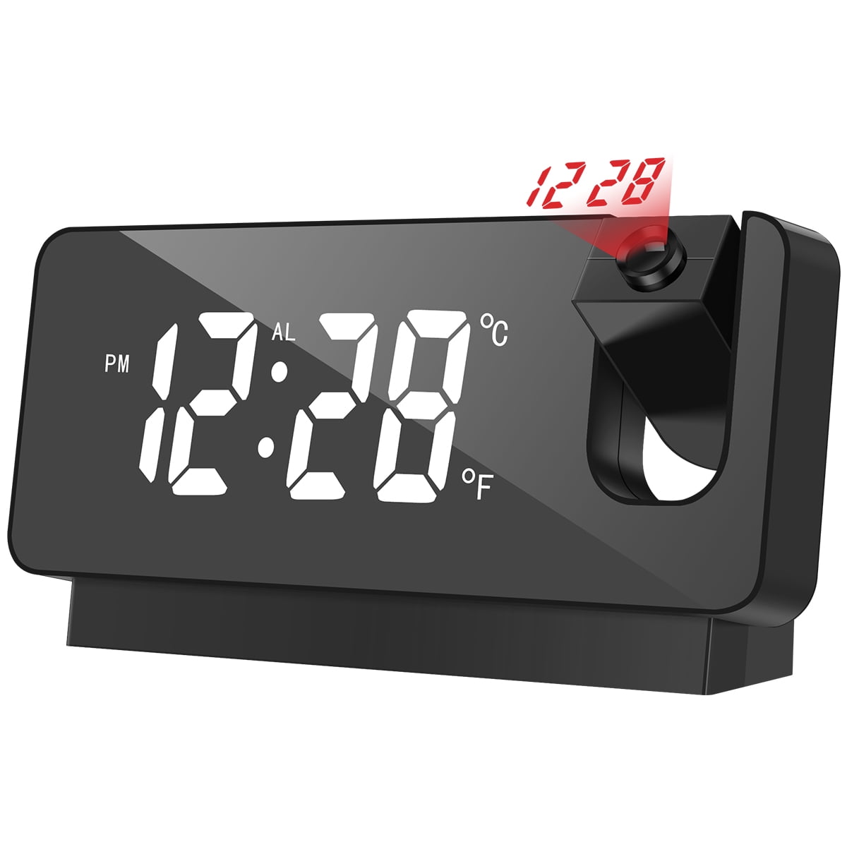 Zeokiar Projection Alarm Clock Reusable Digital Alarm Clock with Large ...