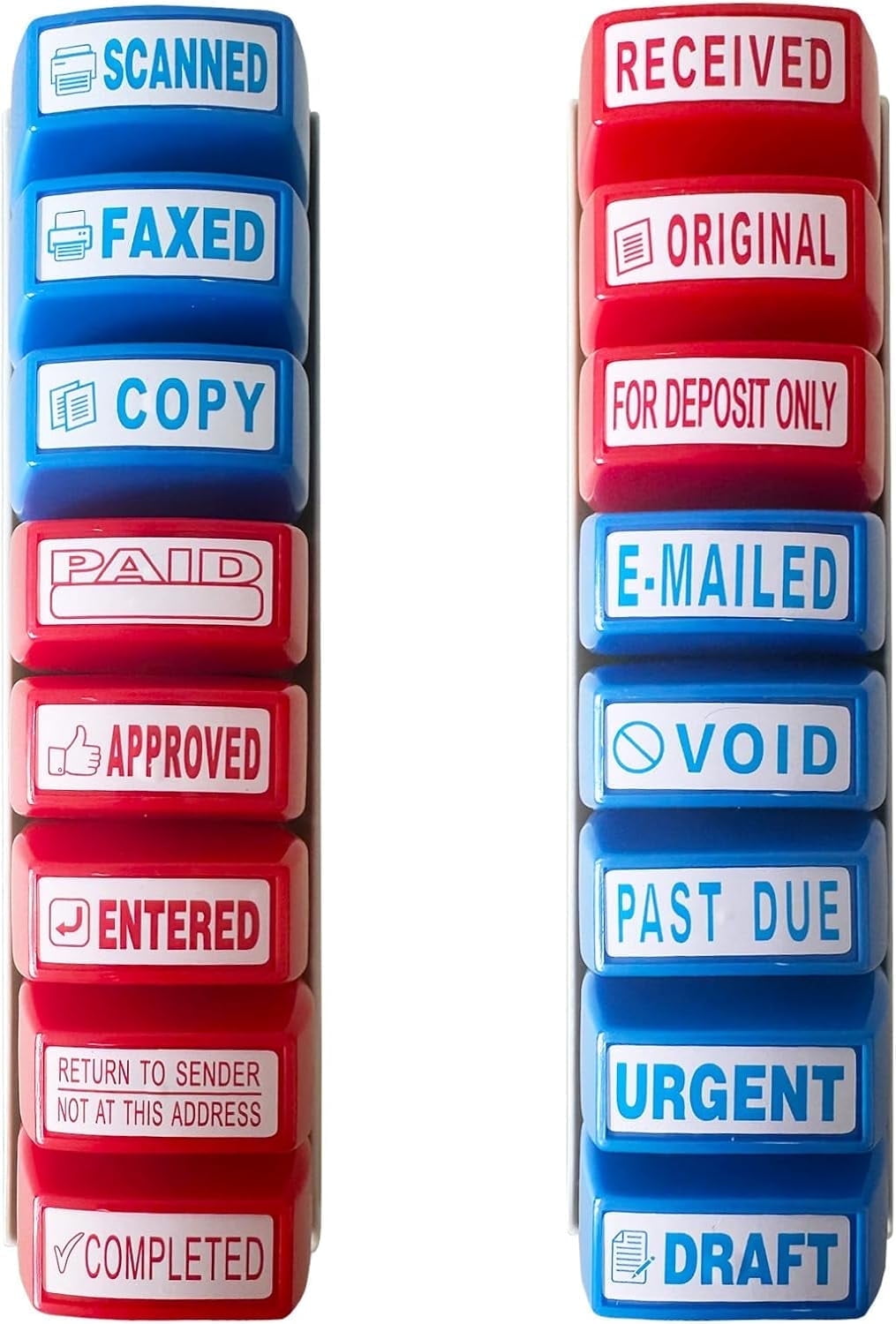 Zeokiar Self Inking Office Stamp Set for Approved Paid Completed Copy ...