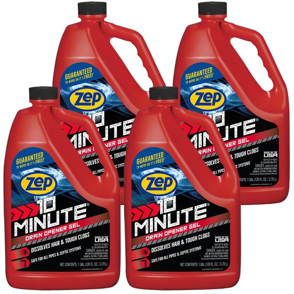Zep 10 Minute Drain Opener Gel 1 Gallon (Case of 4) ZHCR128NG ...